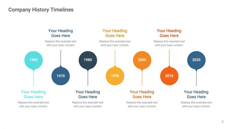 Best Company History Timelines Diagram PowerPoint (PPT) Template for ...