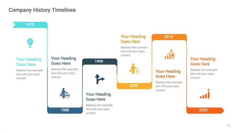 Best Company History Timelines Diagram PowerPoint (PPT) Template for ...