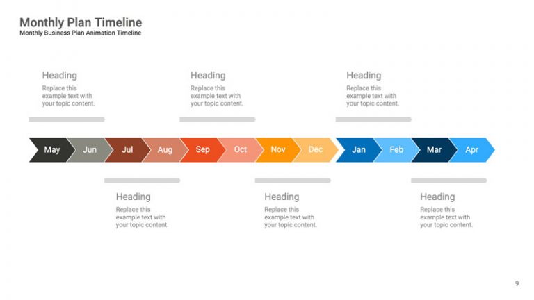 Best Monthly Plan Timelines Diagram PowerPoint (PPT) Template for 2025 ...