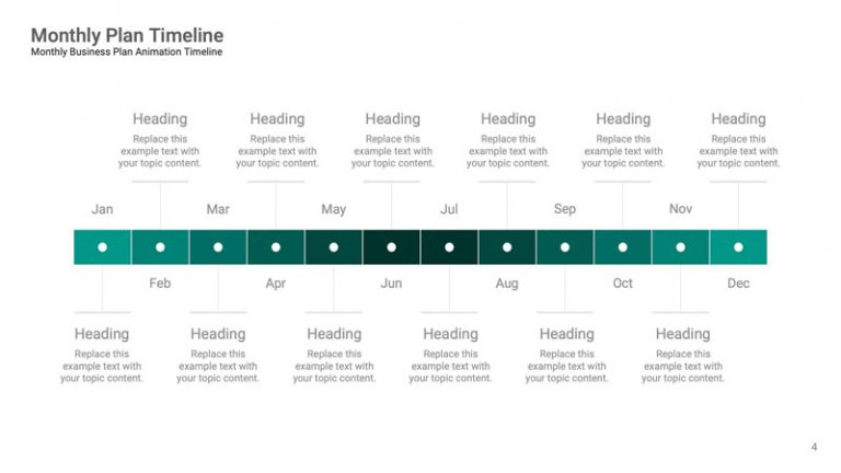 Best Monthly Plan Timelines Diagram PowerPoint (PPT) Template for 2025 ...