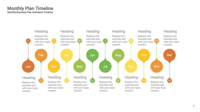 Best Monthly Plan Timelines Diagram PowerPoint (PPT) Template for 2024 ...