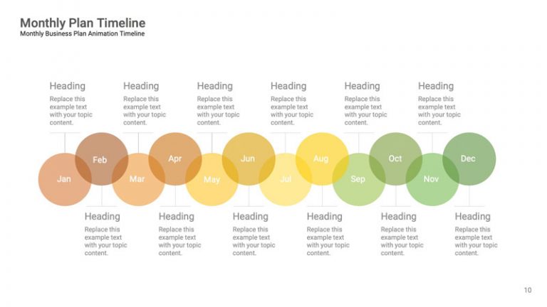 Best Monthly Plan Timelines Diagram PowerPoint (PPT) Template for 2024 ...