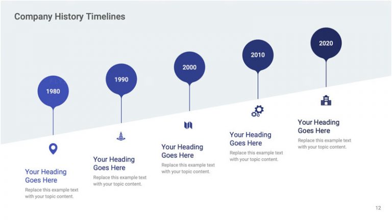 Best Company History Timelines Diagram PowerPoint (PPT) Template for ...