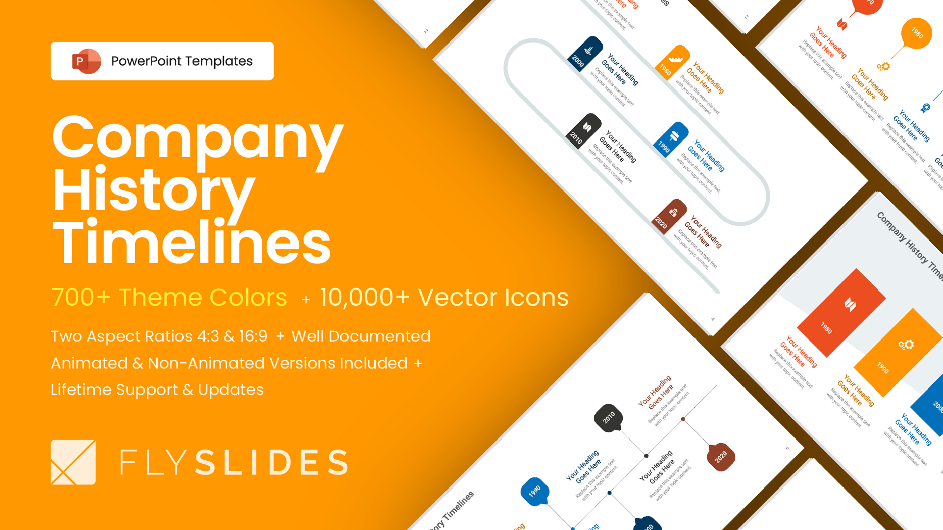 Company History Timelines Diagram PowerPoint PPT Template Lupon gov ph