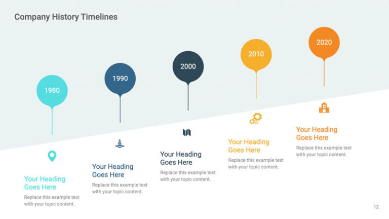 Best Company History Timelines Diagram Keynote Template for 2025 ...