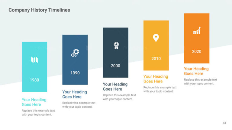 Best Company History Timelines Diagram Keynote Template for 2025 ...