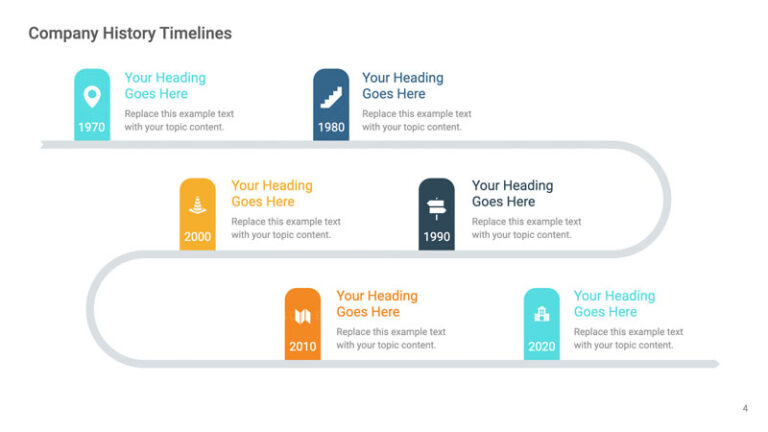 Best Company History Timelines Diagram Keynote Template for 2025 ...