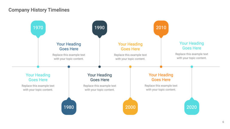 Best Company History Timelines Diagram Keynote Template for 2025 ...