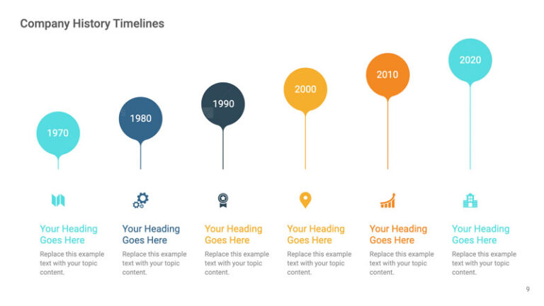 Best Company History Timelines Diagram Keynote Template for 2025 ...