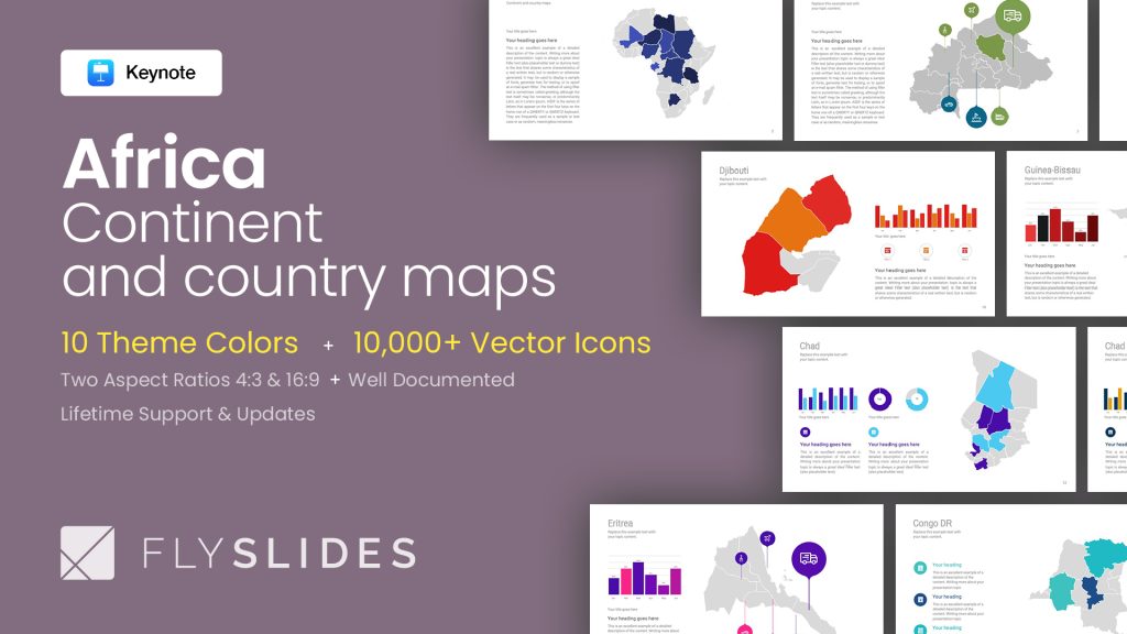 Best Africa Continent and Country Maps Keynote Template for 2024 ...