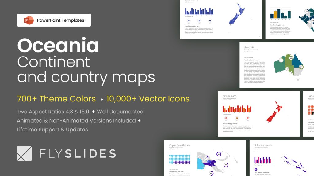 Best Oceania Continent and Country Maps PowerPoint (PPT) Template for ...
