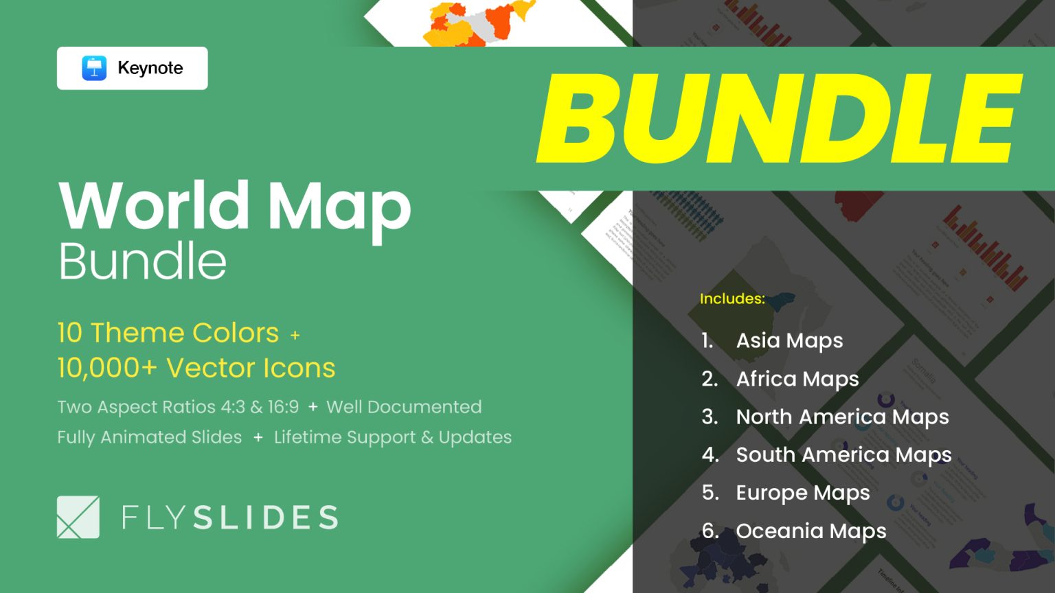 Best World Map Bundle Keynote Template for 2024 - FlySlides