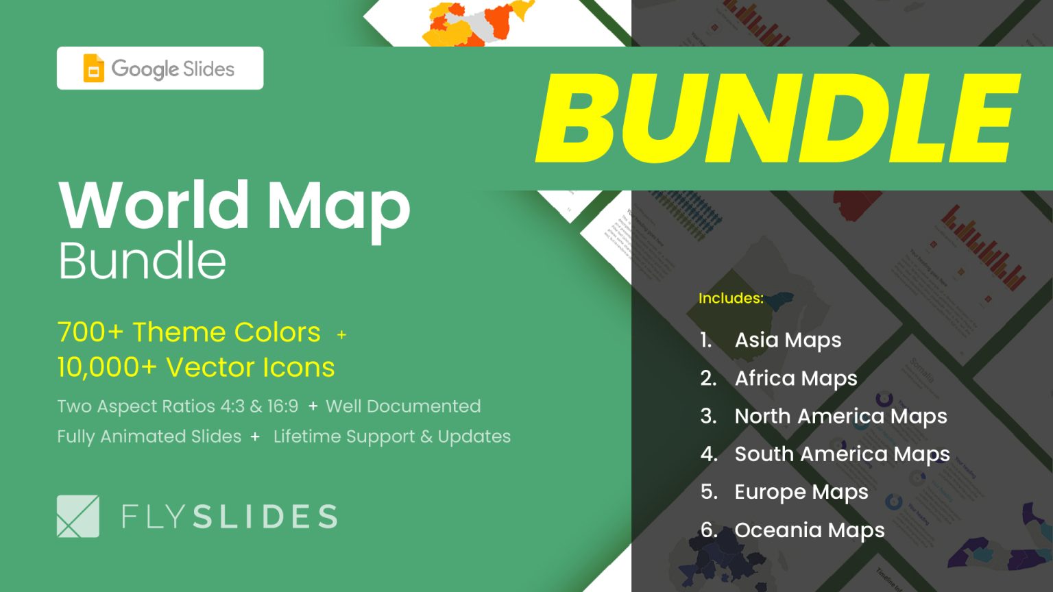 Best World Map Bundle Google Slides Template (Theme) for 2025 - FlySlides